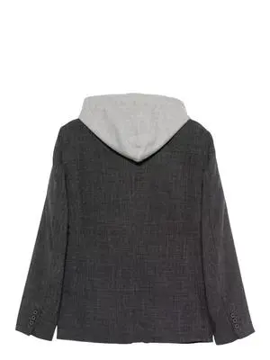 Mihara Yasuhiro Layered Hooded Blazer - Grey
