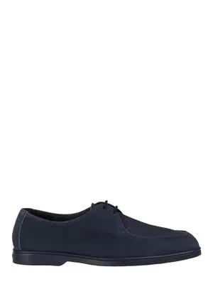 DOUCAL'S Suede Apron-toe Loafers - Blue