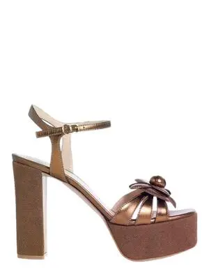Roberto Festa Abeba Platform Sandals - Brown
