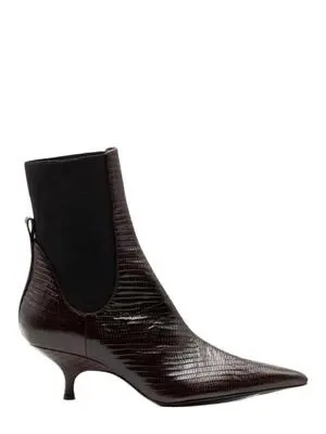 GIABORGHINI Tara Reptile-effect Chelsea Ankle Boots - Brown