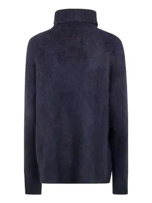 UMA WANG Brushed Texture Turtleneck Sweater - Black