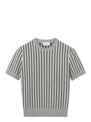 Alexander McQueen Striped Knit Top - Neutrals