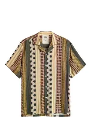 OAS Company Rocco Patchwork Striped Shirt - Neutrals