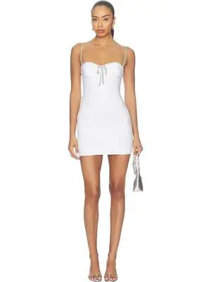 Majorelle Embellished Mini Dress - White