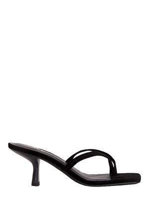 Raye Leia Sculptural Heel Sandal - Black