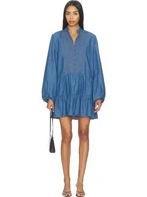 Bardot Antonia Chambray Mini Dress - Blue