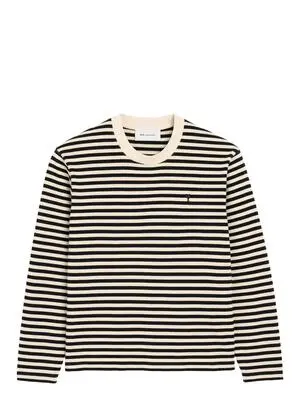 AMI Paris De Coeur Striped T-shirt - Black