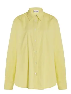 DES_PHEMMES Exclusive Cotton Poplin Shirt - Yellow