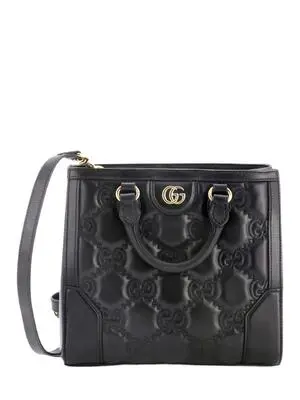 Gucci Gg Matelasse Leather Mini Satchel - Black