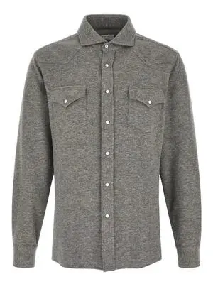 Brunello Cucinelli Western Shirt - Grey