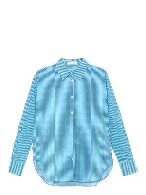 THE FRANKIE SHOP Peri Striped Button-up Shirt - Blue