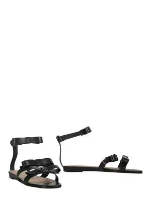 Red Valentino Bow Detail Ankle-strap Sandals - Black