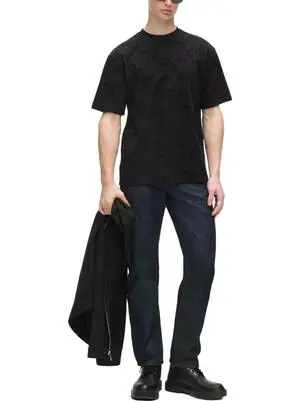 Karl Lagerfeld All-over Monogram T-shirt - Black