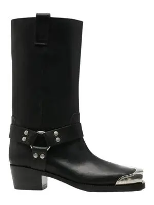 Paris Texas Roxy Metal-toe Boots - Black