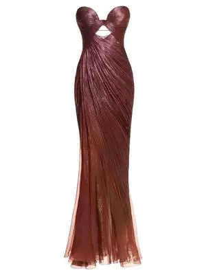 MARIA LUCIA HOHAN Zephyra Cut-out Maxi Dress - Brown
