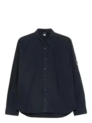 C.P. COMPANY Lens-detail Button-up Shirt - Blue