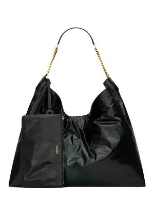 Saint Laurent Hortense Bag In Shiny Leather - Black