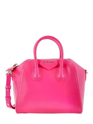 Givenchy Antigona Bag Glazed Leather Mini Satchel - Pink
