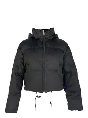 Prada Re-nylon Cropped Down Jacket - Black