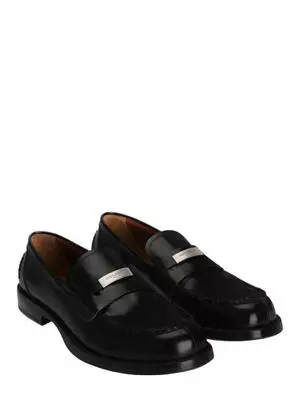 Dolce & Gabbana Calfskin Loafers With Horsebit Detail - Black