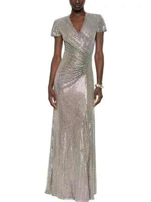 SELF-PORTRAIT Embellished Maxi Dress - Grey