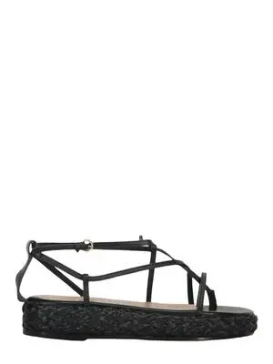Red Valentino Braided Sole Cage-strap Sandals - Black