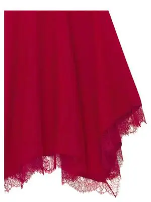Alexander McQueen A-line Dress With Lace Trim - Red