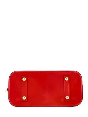 LOUIS VUITTON Alma Handbag Monogram Vernis Pm Satchel - Red