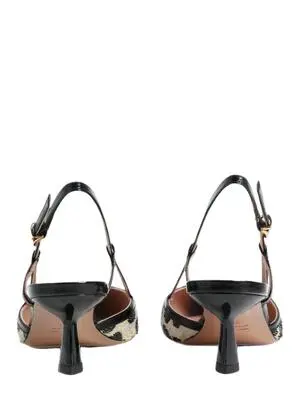 Roberto Festa Dora Polka-dot Slingback Heeled Pumps - Black