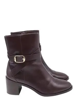 STUART WEITZMAN Buckled Zip-up Ankle Boots - Brown