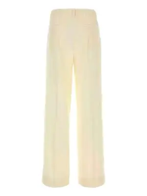 Moncler Wool Gabardine Tailored Trousers - Neutrals