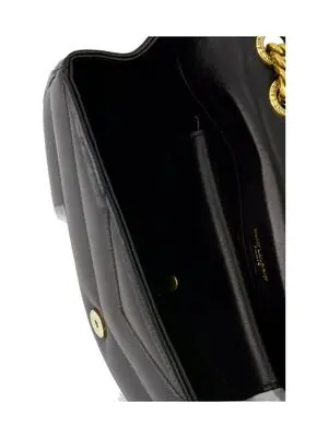 Saint Laurent Loulou Small Matelassé Lambskin Shoulder Bag - Black