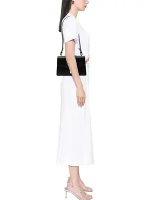 Gucci Calfskin Web Sylvie Satchel - Black
