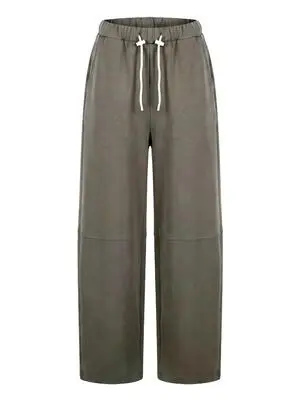 VICOLO Drawstring Wide-leg Track Pants - Grey