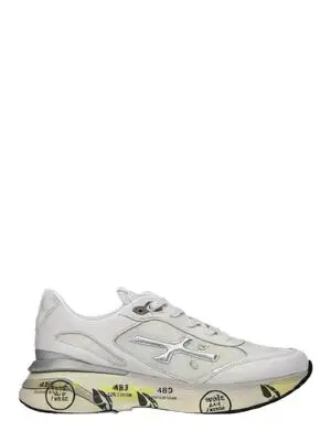 Premiata Logo Patch Panelled Sneakers - Neutrals