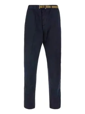WHITE SAND Belted Chinos - Blue