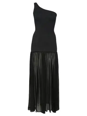 Hunza G Sandy One-shoulder Maxi Dress - Black