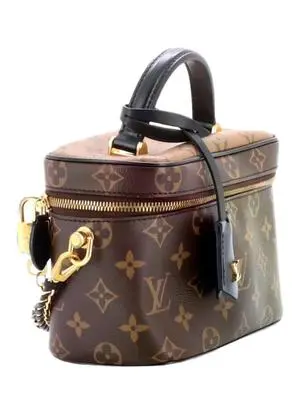 LOUIS VUITTON Reverse Monogram Canvas Pm Vanity Satchel - Brown