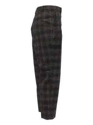 Theory Treeca Plaid Trousers - Grey