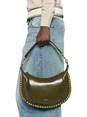 Isabel Marant Étoile Naoko Stud-embellished Shoulder Bag - Green