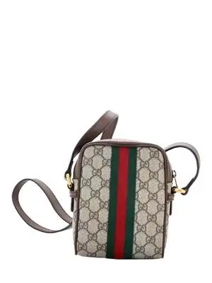 Gucci Ophidia Gg Coated Canvas Mini Messenger Bag - Brown