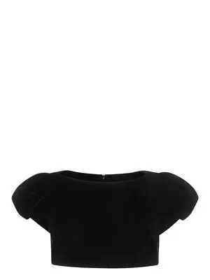 HARRIS TAPPER Harris Tapper Velvet Puff Sleeve Top