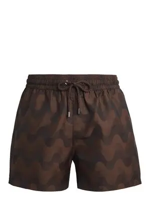 Frescobol Carioca Printed Rio Swim Shorts - Brown