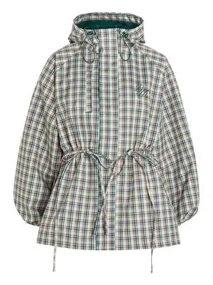DAMSON MADDER Liu Checked Shell Raincoat - Multicoloured