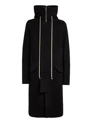 Rick Owens Longline Padded Parka Coat - Black