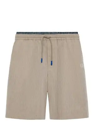 Loewe Layered Drawstring Shorts - Beige