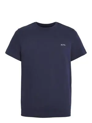 A.p.c. Cotton Logo Oliver T-shirt - Blue