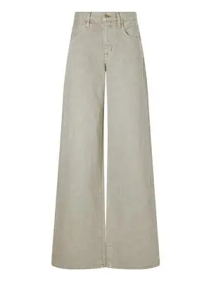 SLVRLAKE Mica Low-rise Wide-leg Jeans - Green