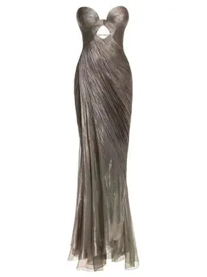 MARIA LUCIA HOHAN Zephyra Side-slit Maxi Dress - Grey