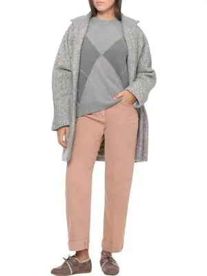 Peserico Argyle-knit Sweater - Grey